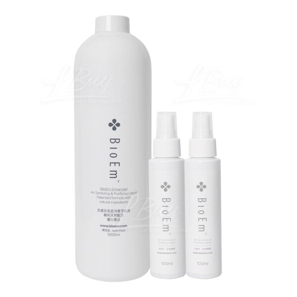BIOEM BioEm Air Sanitizing and Purifying Liquid 100ml spray X 2 and 1L Refill X 1 Set